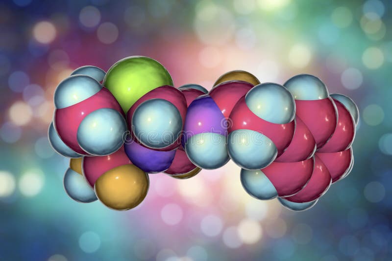 Molecule of Penicillin Antibiotic Stock Illustration - Illustration of ...