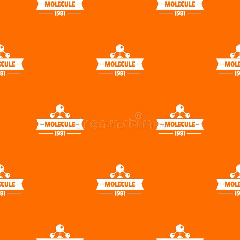 Molecule Physics Pattern Vector Orange Stock Vector - Illustration of ...