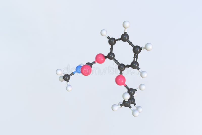 Molecule of Propoxur, Isolated Molecular Model. 3D Rendering Stock ...