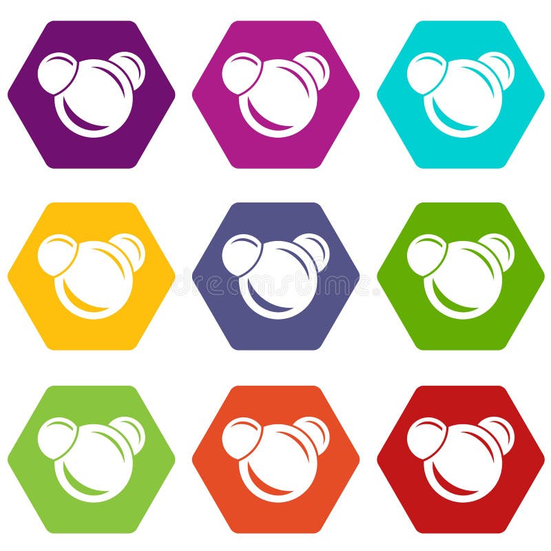 Molecule Reaction Icons Set 9 Vector Stock Vector - Illustration of ...