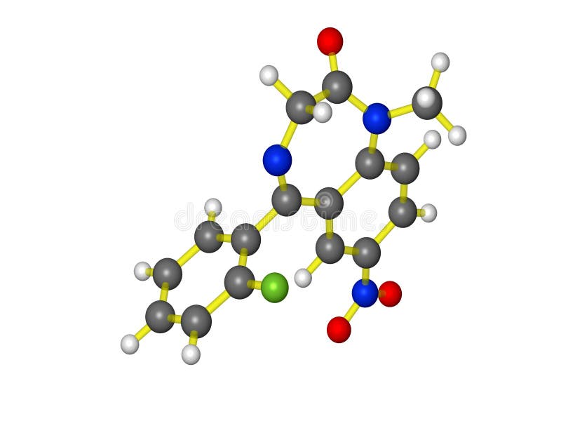 A molecule of rohypnol stock illustration. Illustration of ...