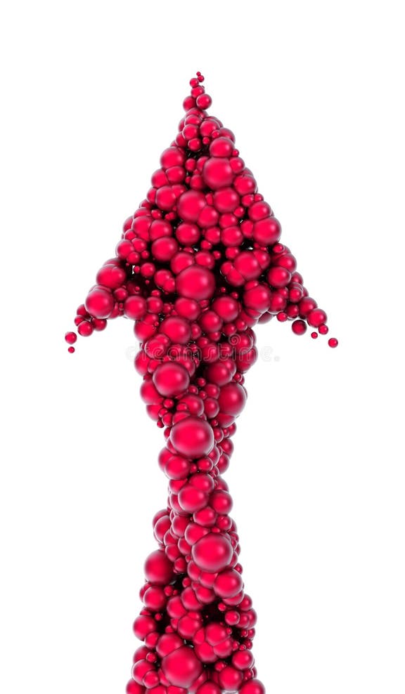 Molecule s arrow show up stock illustration. Illustration of arrow ...