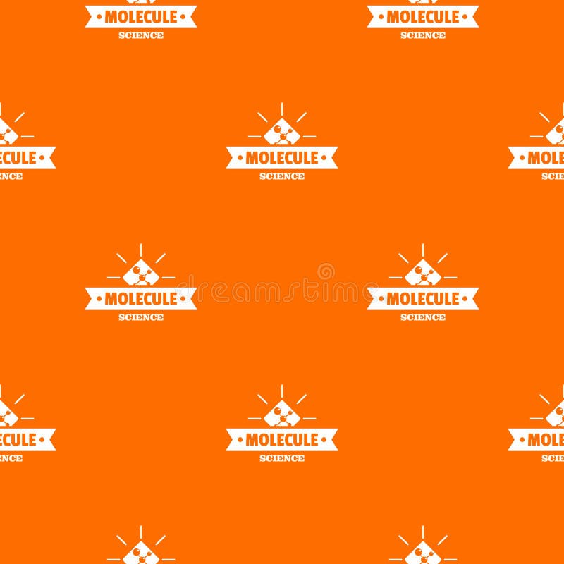 Molecule Science Pattern Vector Orange Stock Vector - Illustration of ...