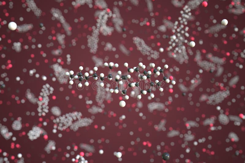 Cholesterol Molecule Made with Balls, Scientific Molecular Model ...