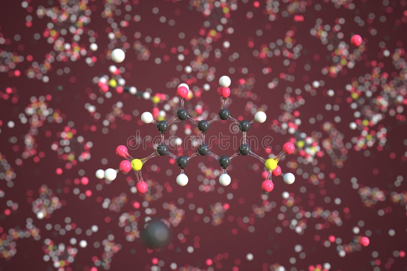 Chromotropic Acid Molecule Made with Balls, Scientific Molecular Model ...
