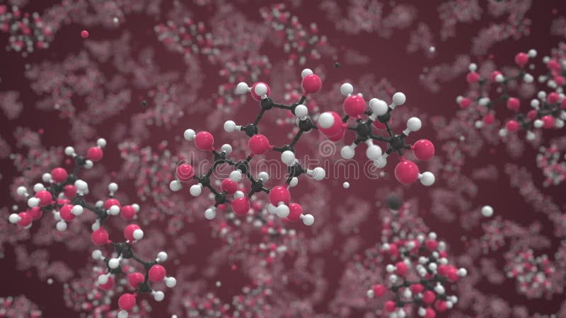 Dextrin Molecule, Conceptual Molecular Model. Chemical Looping 3d ...
