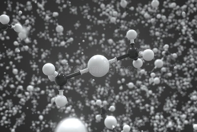 Dimethylmercury Molecule, Ball-and-stick Molecular Model. Chemical 3d ...