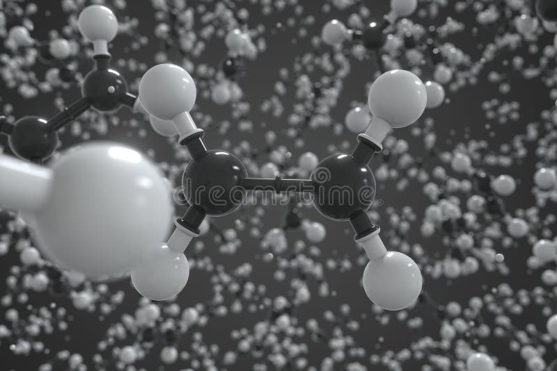 Ethylene Molecule Made with Balls, Scientific Molecular Model. Chemical ...
