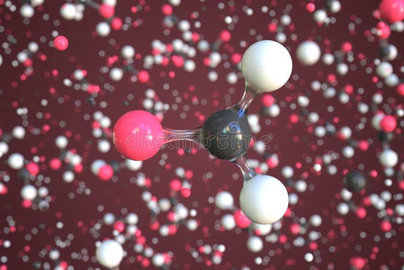 Formaldehyde Molecule Made with Balls, Scientific Molecular Model ...