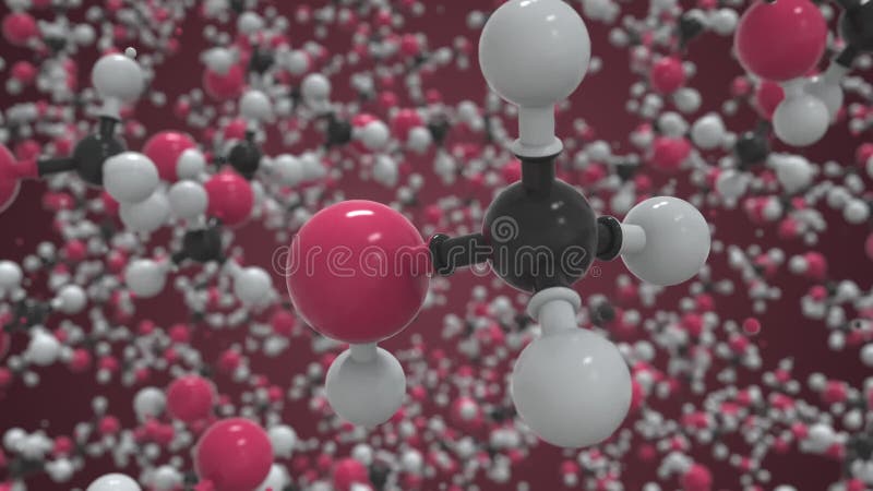 Methanol Molecule, Scientific Molecular Model, Looping 3d Animation ...