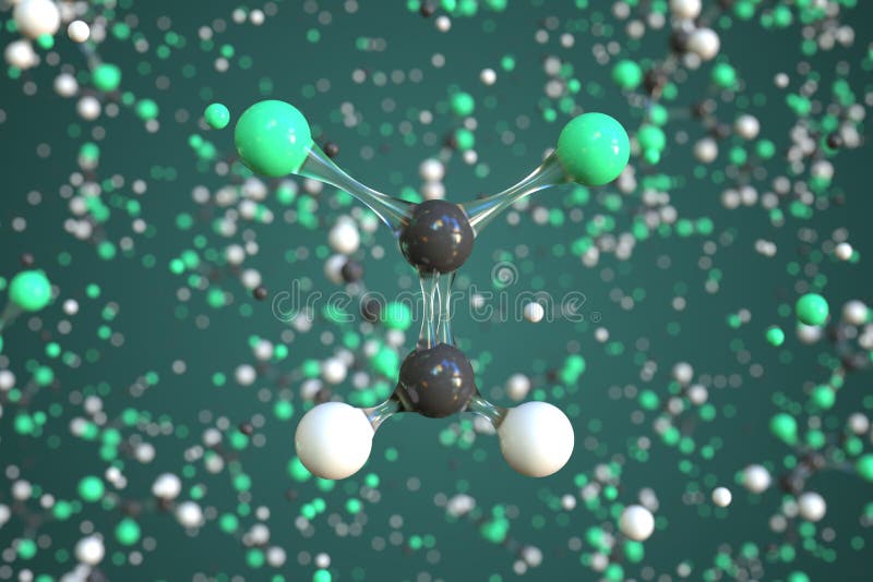 Polyvinylidene Chloride PVDC Polymer, Chemical Structure. Skeletal ...