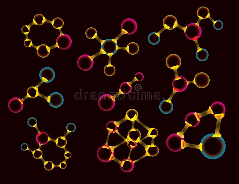 Molecule set stock vector. Illustration of plus, design - 22578514