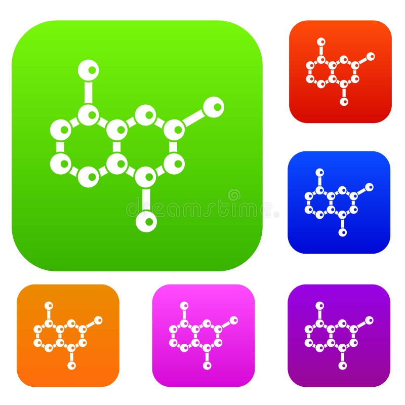 Molecule set collection stock vector. Illustration of element - 98076320