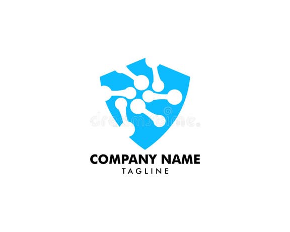 Molecule Shield Logo Template Vector Illustration Stock Vector ...