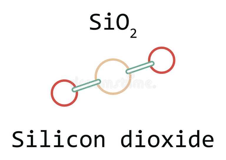 Silicon Dioxide Structure Chemistry Stock Illustrations – 32 Silicon ...
