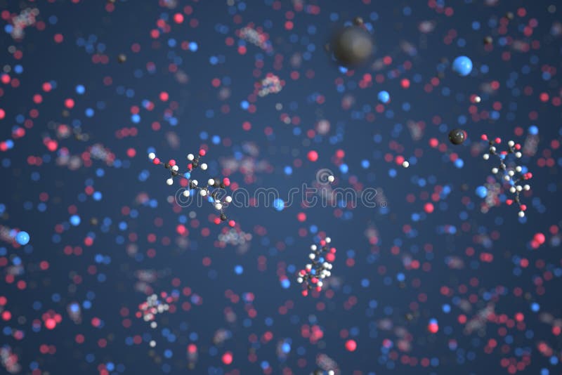 Molecule of Sodium Calcium Edetate. Molecular Model, Conceptual 3d ...