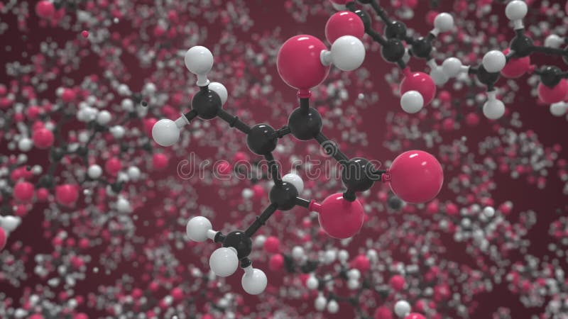 Molecule of Sotolone, Isolated Molecular Model. Looping 3D Animation or ...