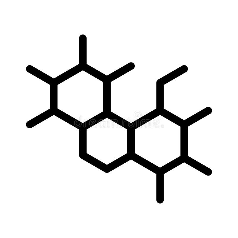 Molecule Stick Vector Thin Line Icon Stock Vector - Illustration of ...