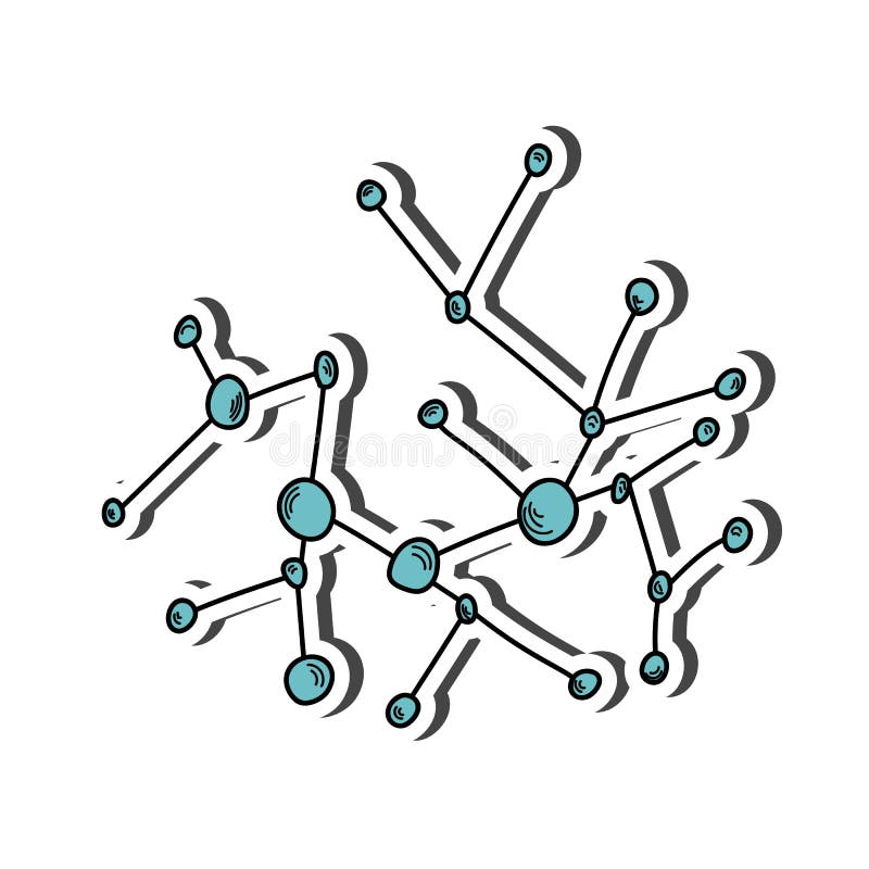 Molecule Sticker stock vector. Illustration of pattern - 255456636