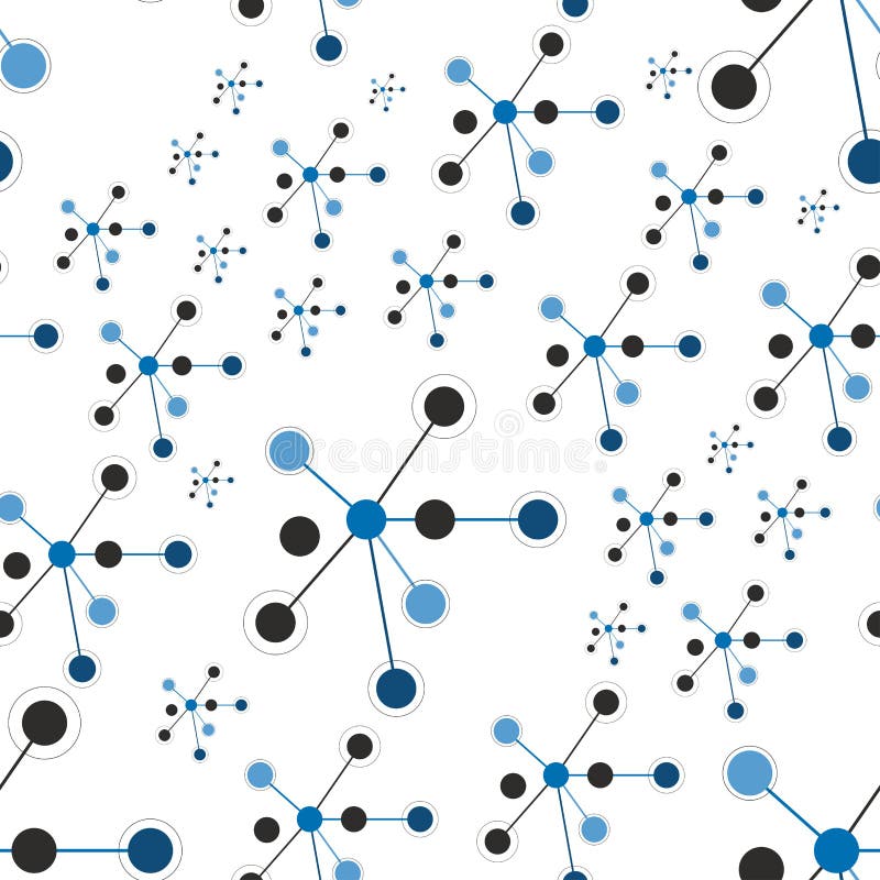 Molecule Structure Background, Seamless Pattern Stock Vector ...