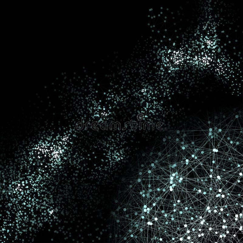 Molecule Structure, Black Background for Stock Vector - Illustration of ...