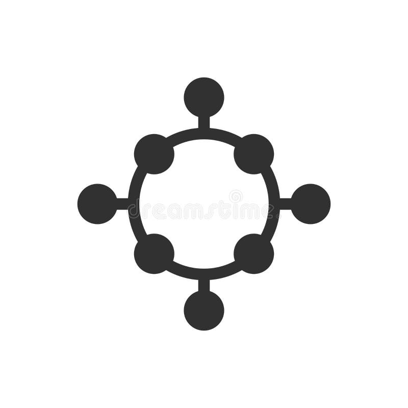 Molecule Structure Circle Logo Design. Stock Vector Illustration ...