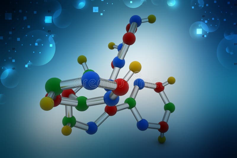 Molecule structure stock illustration. Illustration of render - 72528917