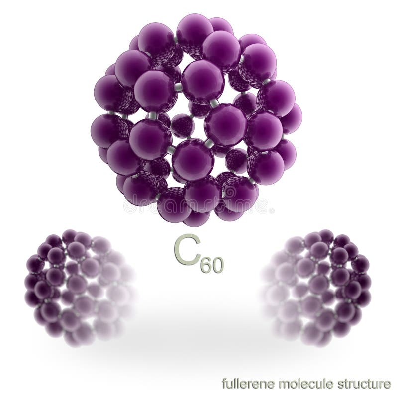 Molecule Structure of Fullerene Stock Illustration - Illustration of ...
