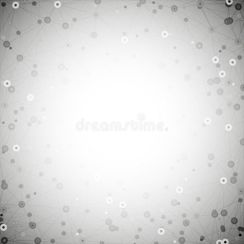 Molecule Structure, Gray Background for Stock Vector - Illustration of ...