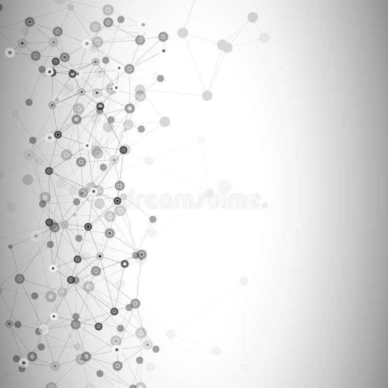 Molecule Structure, Gray Background for Stock Vector - Illustration of ...