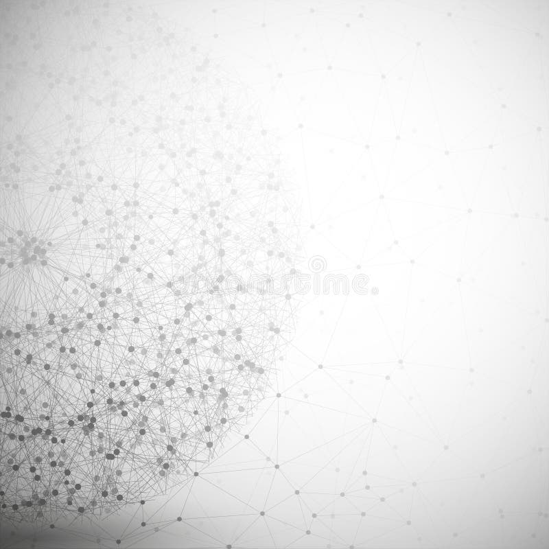 Molecule Structure, Gray Background for Stock Vector - Illustration of ...