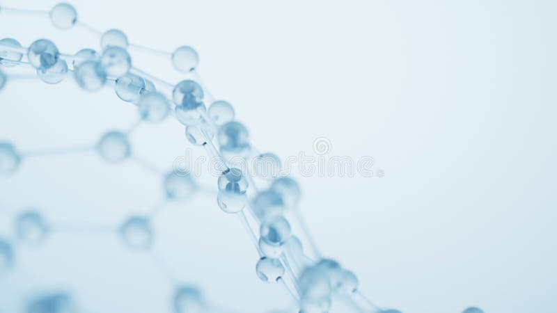 Molecule Structure with Hexagonal Shape, 3d Rendering Stock Video - Video of purity ...