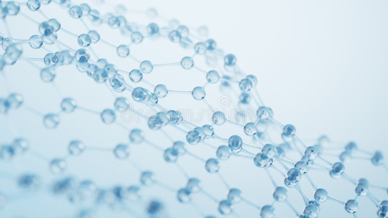 Molecule Structure with Hexagonal Shape, 3d Rendering Stock Video - Video of formula, glass ...