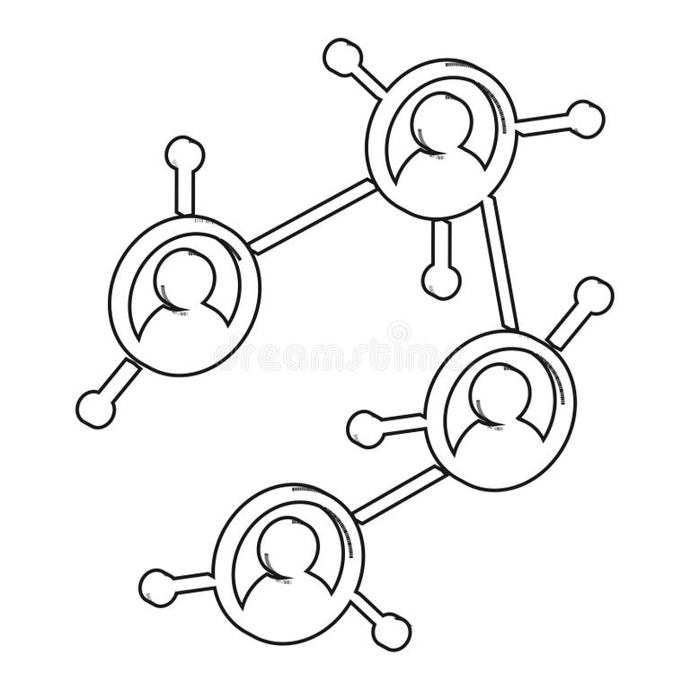 Molecule Structure Icon. Vector Avatar Connection. Network Chemistry ...