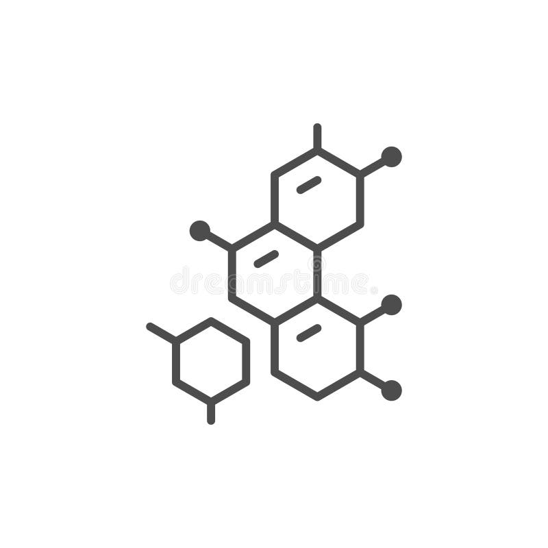 Molecule Structure Line Outline Icon Stock Vector - Illustration of ...