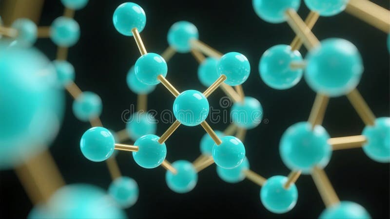 Molecule Structure with Spheres and Rods Stock Illustration ...