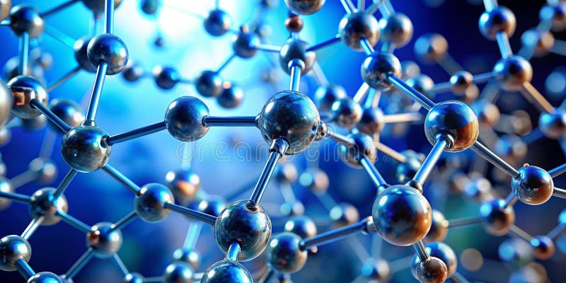Molecule Structure Under Microscope Molecule or Atom in a Captivating ...