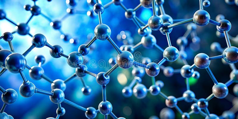 Molecule Structure Under Microscope Molecule or Atom in a Captivating ...