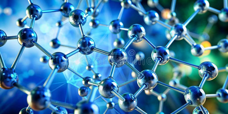 Molecule Structure Under Microscope Molecule or Atom in a Captivating ...
