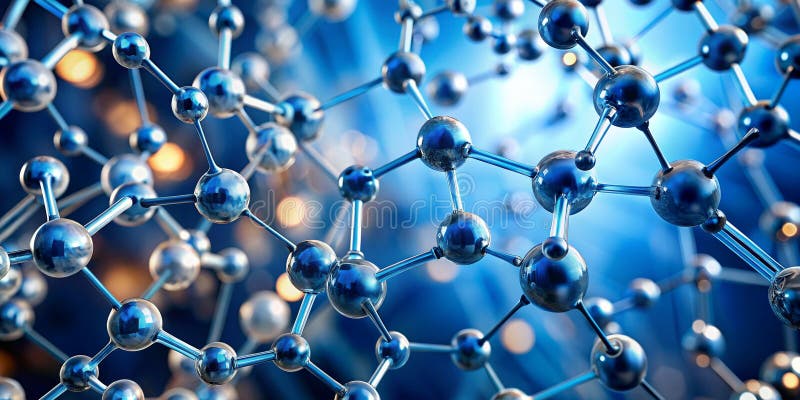 Molecule Structure Under Microscope Molecule or Atom in a Captivating ...