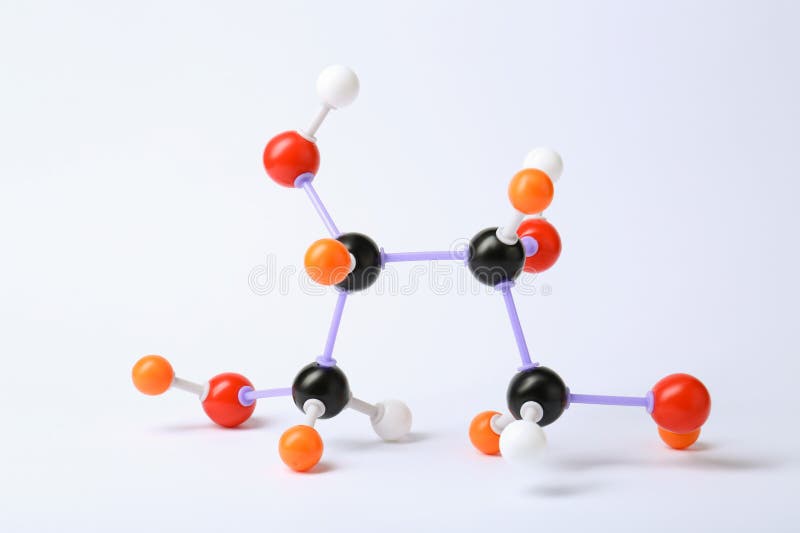 Molecule of Sugar on White Background. Chemical Model Stock Image ...