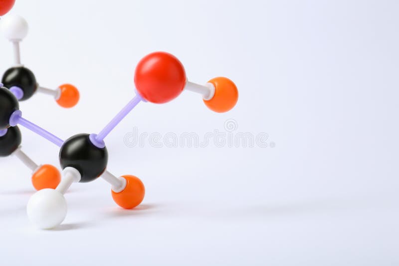 Molecule Sugar White Background Closeup Chemical Model Stock Photos ...