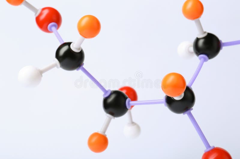 Molecule Sugar White Background Closeup Chemical Model Stock Photos ...