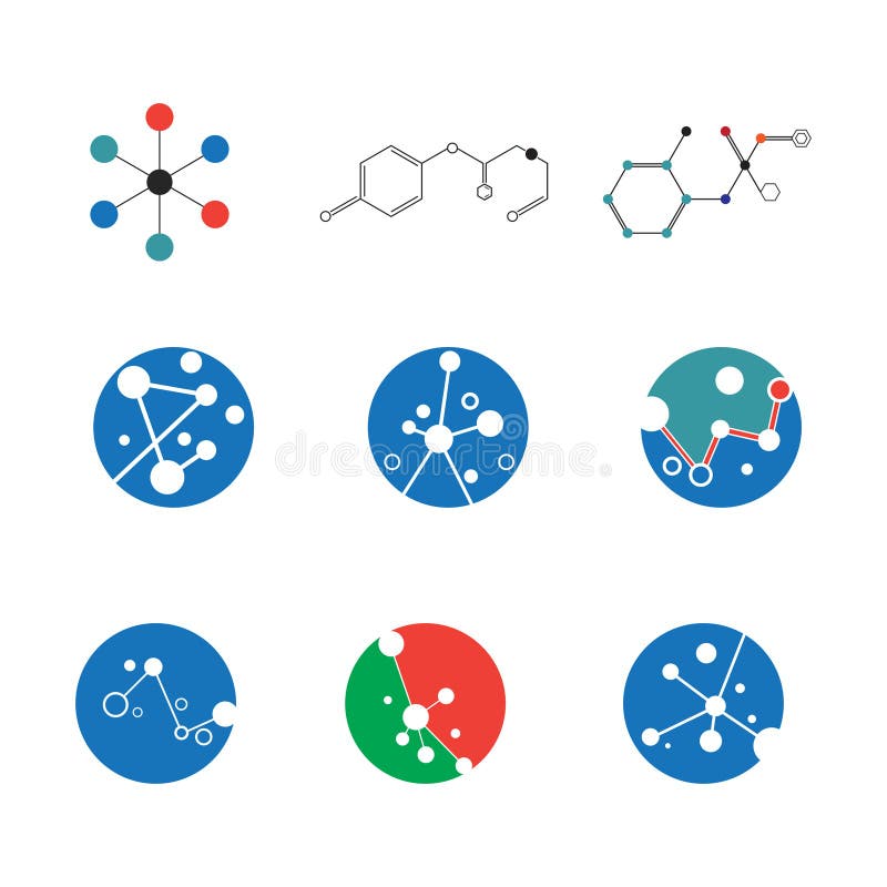 Molecule Symbol Logo Template Vector Illustration Design Stock Vector ...
