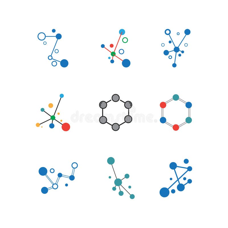 Molecule Symbol Logo Template Vector Illustration Design Stock Vector ...