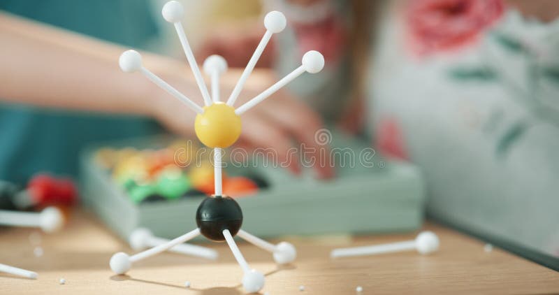 Learning, Education and Fun Children Playing with Toy Molecules at Home ...