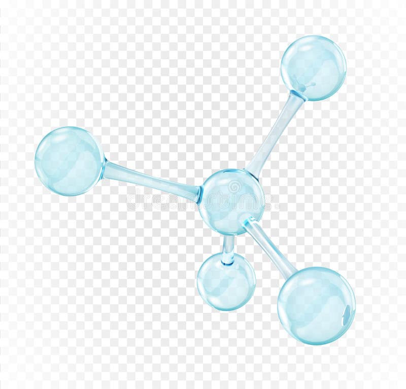 Molecule on a Transparent Background Stock Illustration - Illustration ...