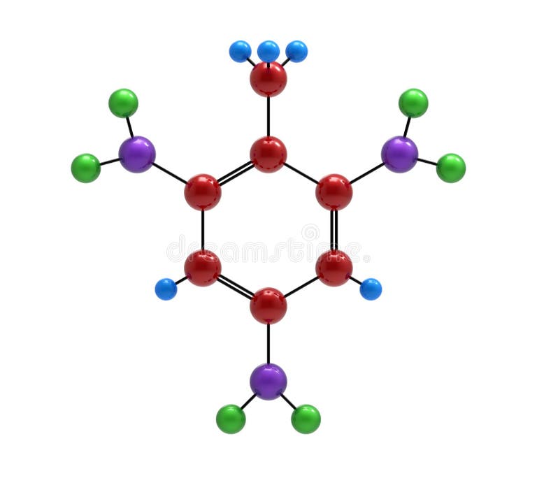 Molecule of Trinitrotoluene Stock Illustration - Illustration of white ...