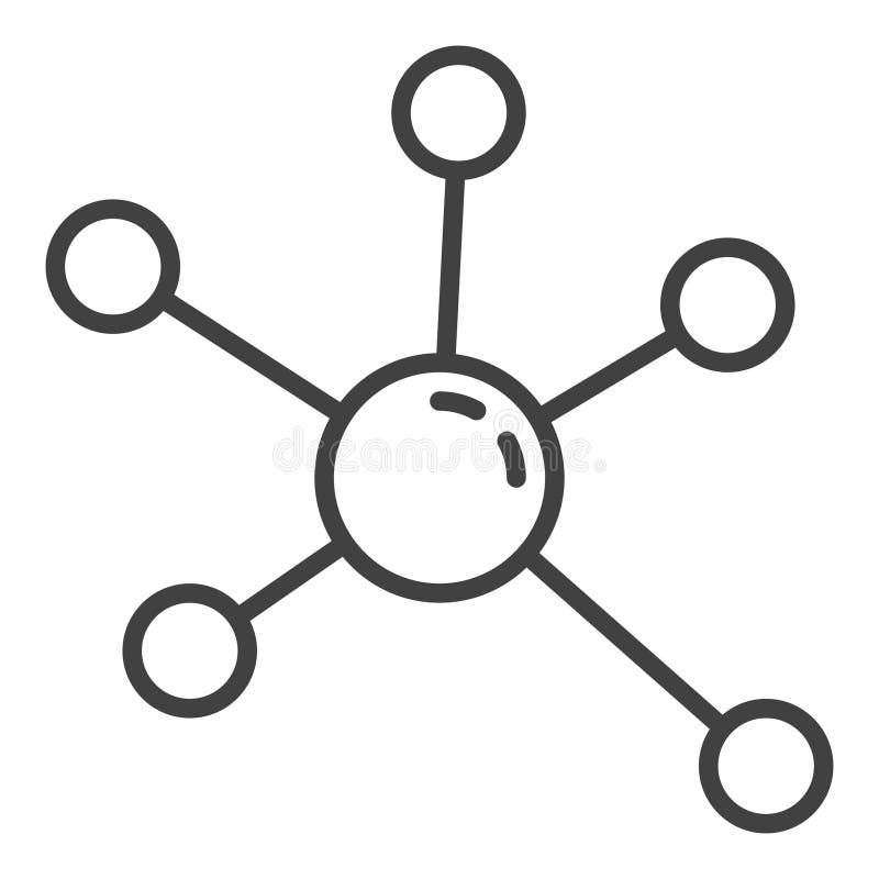 Molecule Vector Concept Outline Simple Icon or Design Element Stock ...