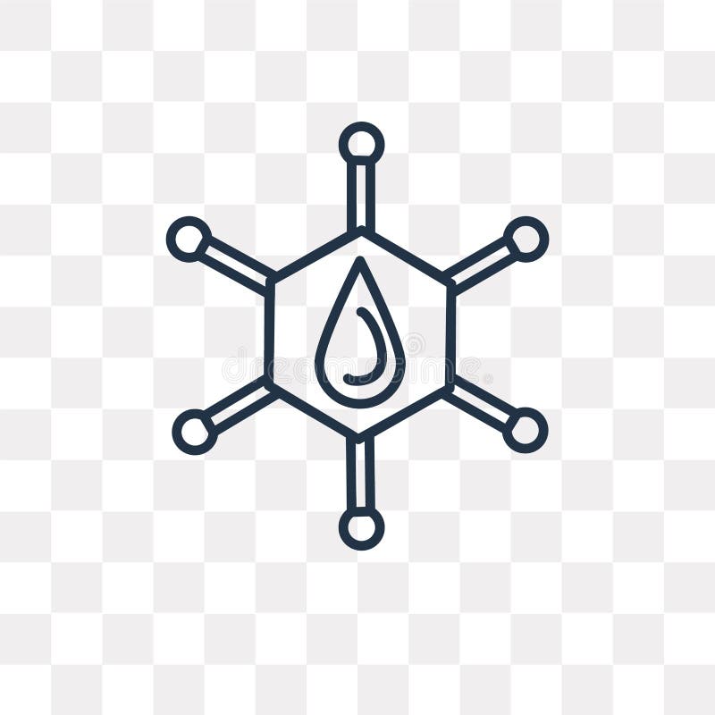 Molecules Vector Icon Isolated on Transparent Background, Linear Stock ...